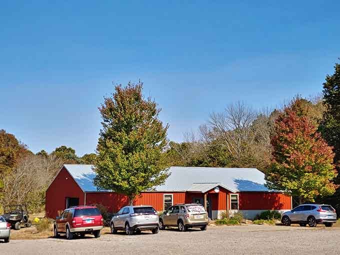 This red barn proves that Southern Illinois knows how to surprise you, housing treasures you never knew you needed until right now.