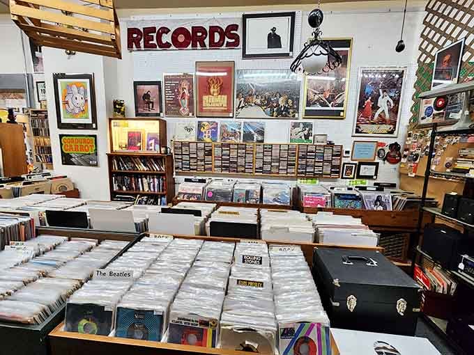 Vinyl heaven exists, and it's organized better than most people's lives in this dedicated record section.