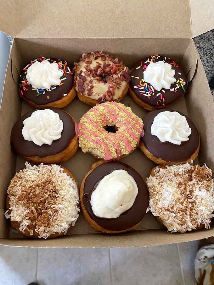 This box of beauties proves that variety isn't just the spice of life &ndash; it's also covered in chocolate and sprinkles.