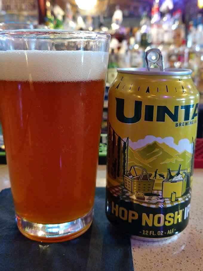 That golden pour from Uinta Brewing means you're about to enjoy craft beer among decades of collected memories.