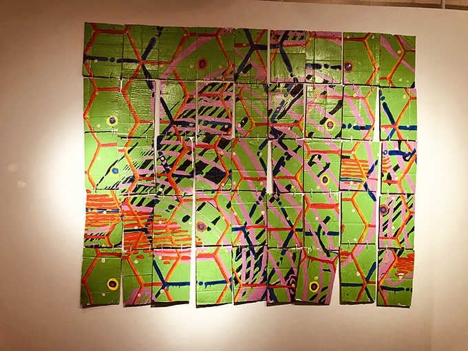 It's like a kaleidoscope decided to become a painting and invited all its loudest friends to the party.