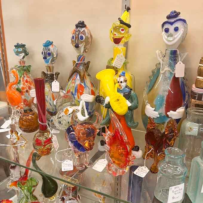 These whimsical glass clowns prove that Murano artisans had serious skills and possibly questionable nighttime inspiration.