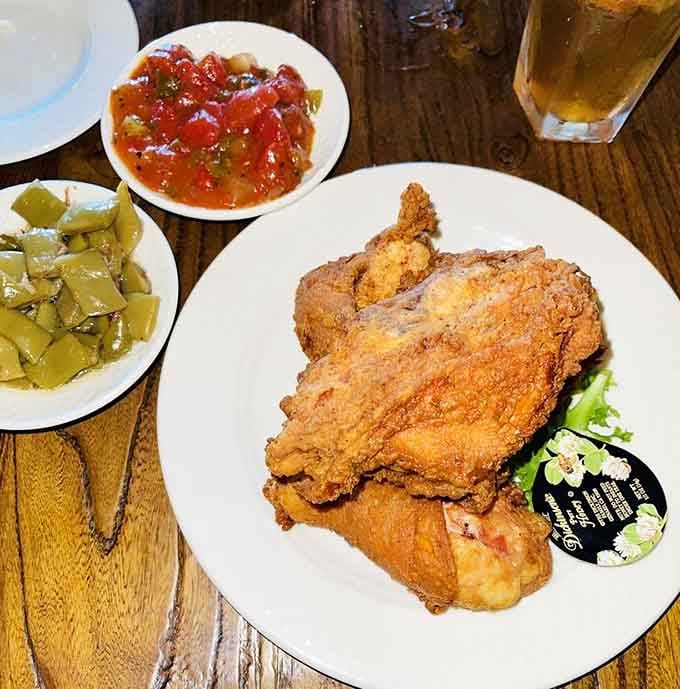 Golden, crispy perfection that proves fried chicken can be both comfort food and fine dining.