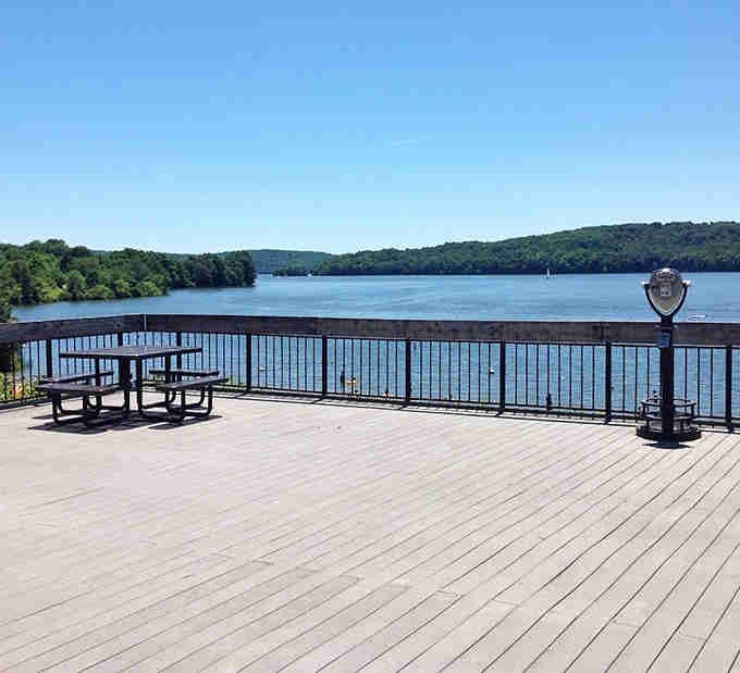 This viewing deck provides front-row seats to nature's daily spectacular, binoculars optional but recommended.