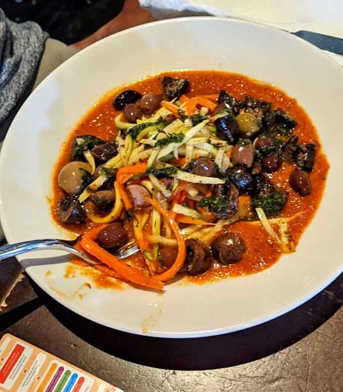 This squash pasta with olives and greens proves that game night food can be sophisticated, colorful, and downright delicious.