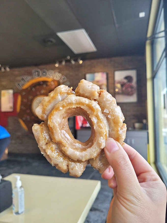 That crackly, caramelized exterior on an old-fashioned donut is basically edible architecture at its finest and most delicious.