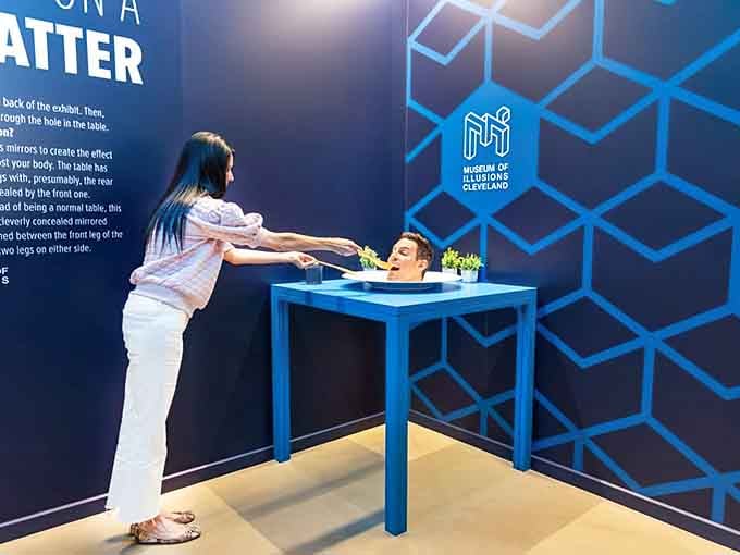 Nothing says "family fun" quite like pretending to serve your loved one's head on a platter for dinner.