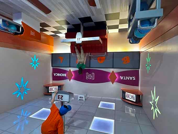 Gravity called in sick today, leaving visitors free to defy physics with theatrical flair and questionable poses.