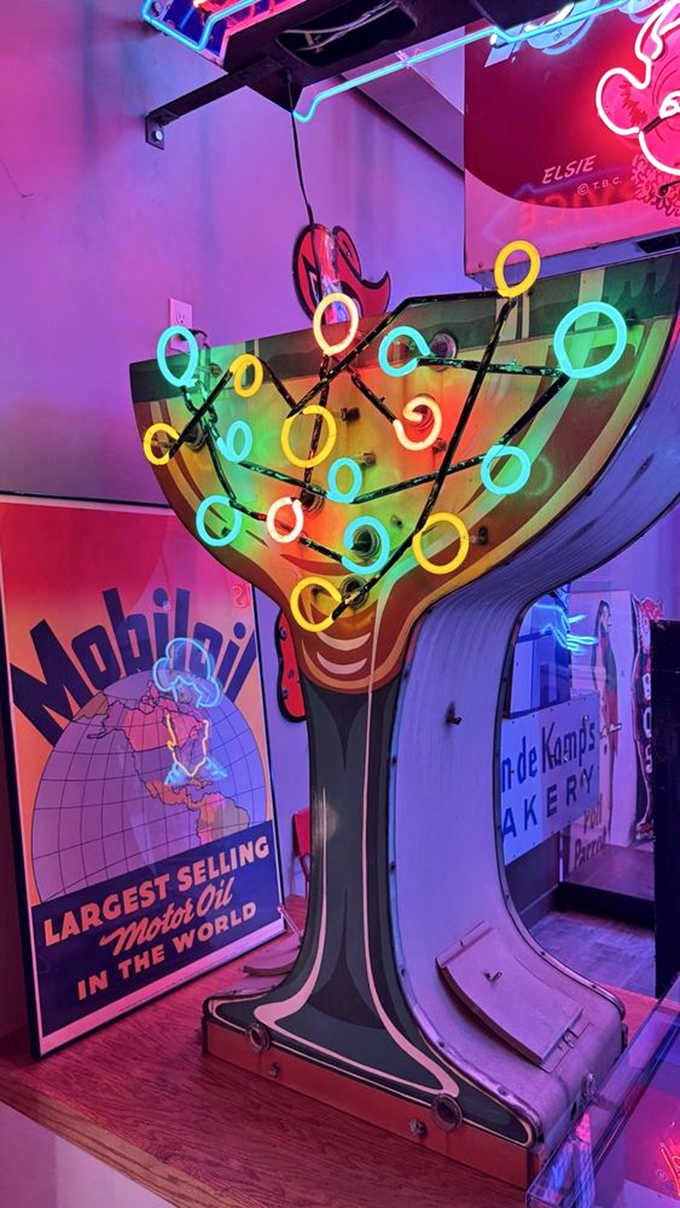 That martini glass neon could make even a teetotaler thirsty for the glamorous cocktail culture of yesteryear.