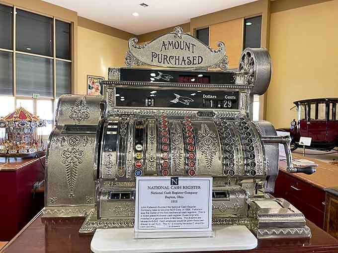 This ornate cash register is fancier than most people's wedding rings, and it still works perfectly after a century.