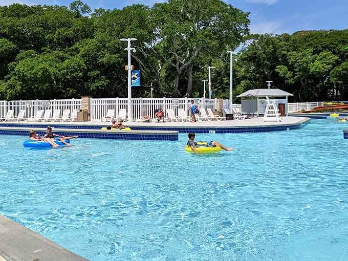 The pool complex here makes your backyard kiddie pool look like a sad puddle by comparison.