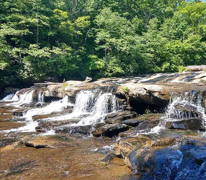 Nature's original water park requires no admission fee, just a willingness to slide down ancient rocks like a kid.