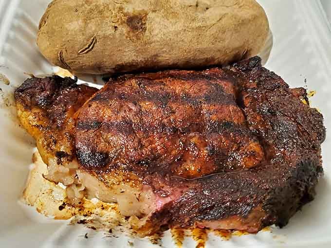 This ribeye steak proves that sometimes the simplest presentation delivers the most powerful flavor punch imaginable.