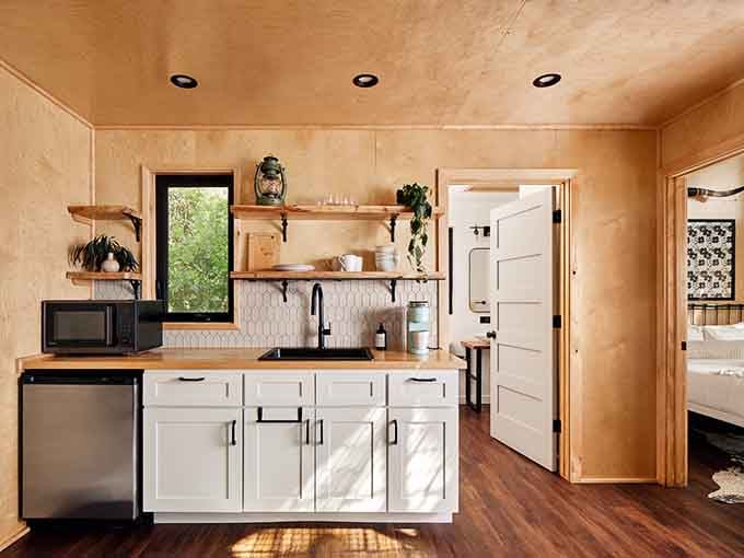 A kitchenette so charming you might actually cook instead of ordering takeout for the third night running.