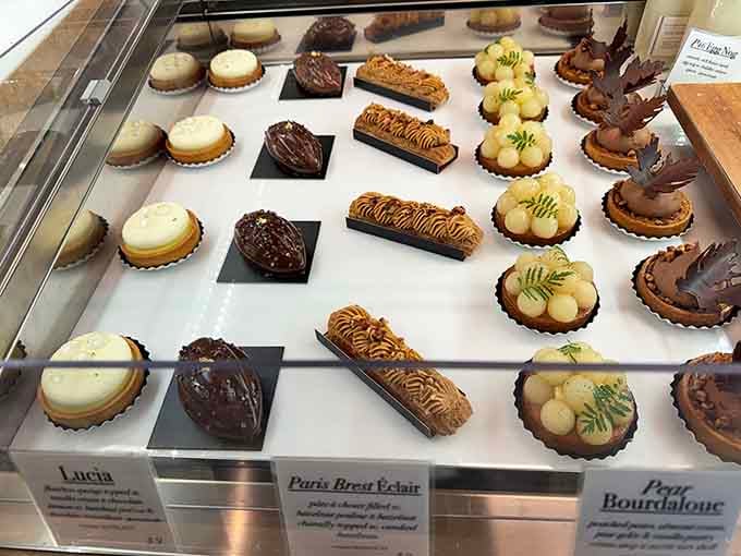 Behold the pastry case of dreams, where every choice is right and willpower goes to die happy.