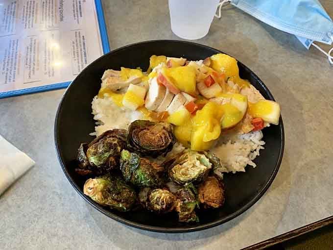 The Mango Chicken Rice Bowl proves healthy food doesn't have to taste like punishment or look like bird seed.