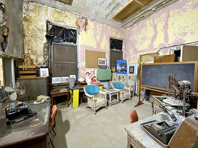 This room's wallpaper has more stories than your chatty neighbor, and they're all considerably more unsettling.