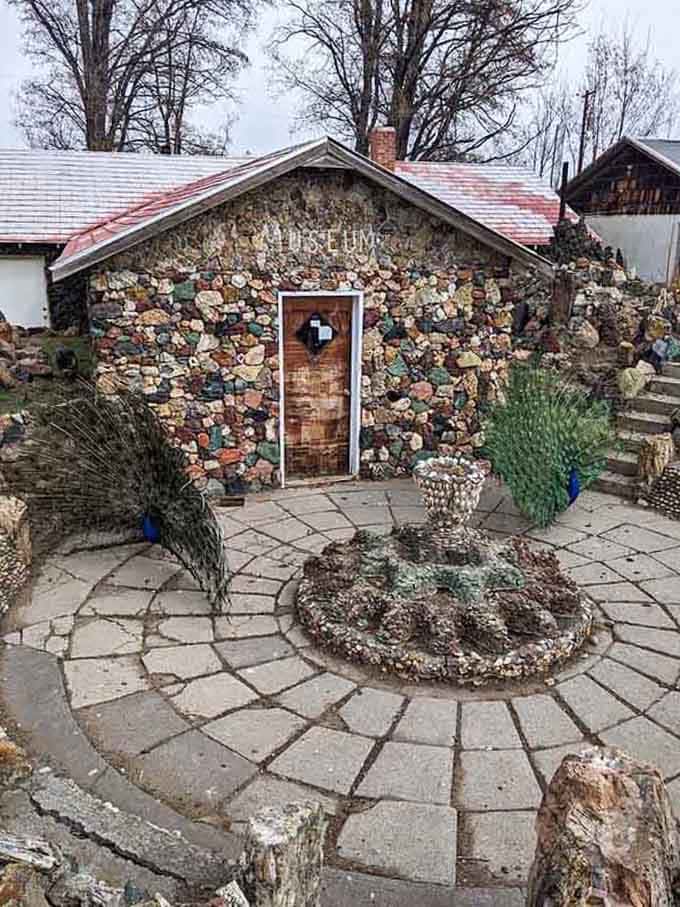 The museum entrance alone tells you this isn't your average rock collection, it's a full-blown geological love letter.
