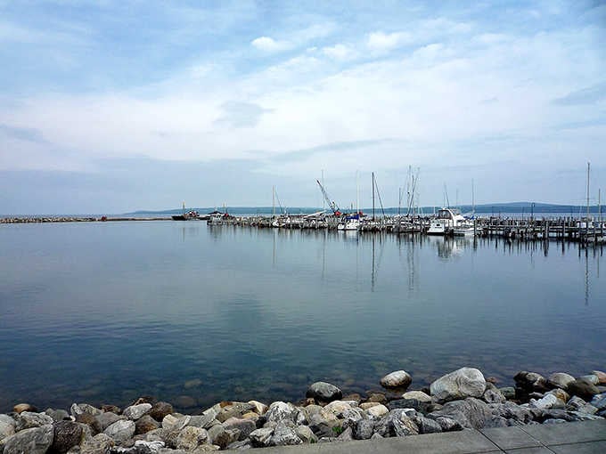 Little Traverse Bay's marina hosts sailboats that bob peacefully, living the retirement dream before you even get there.