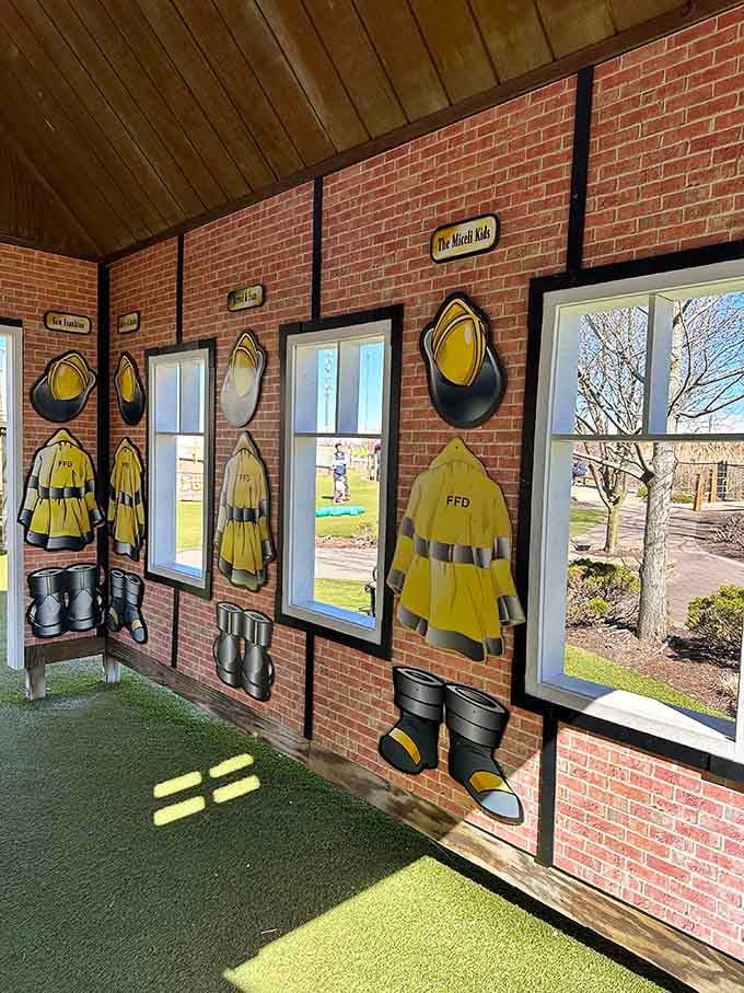 Inside this firehouse, kids suit up as heroes without the actual danger or paperwork involved.