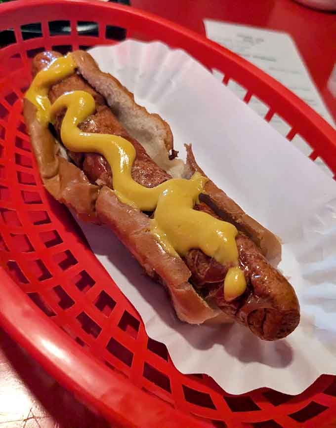 That crispy, golden skin wrapped around a juicy frank is what hot dog dreams are made of, literally.