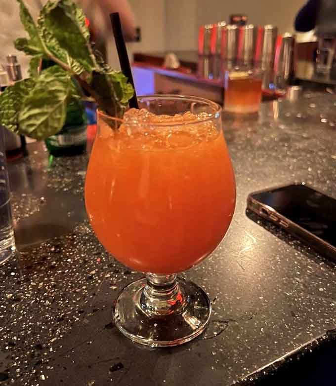 That orange glow isn't from a sunset on Mars, it's Vegas in Space calling your name from the bar.