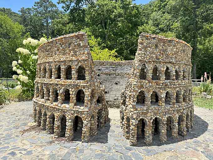 The Colosseum never looked so charming, especially when it's built entirely from stones and fits in a garden.