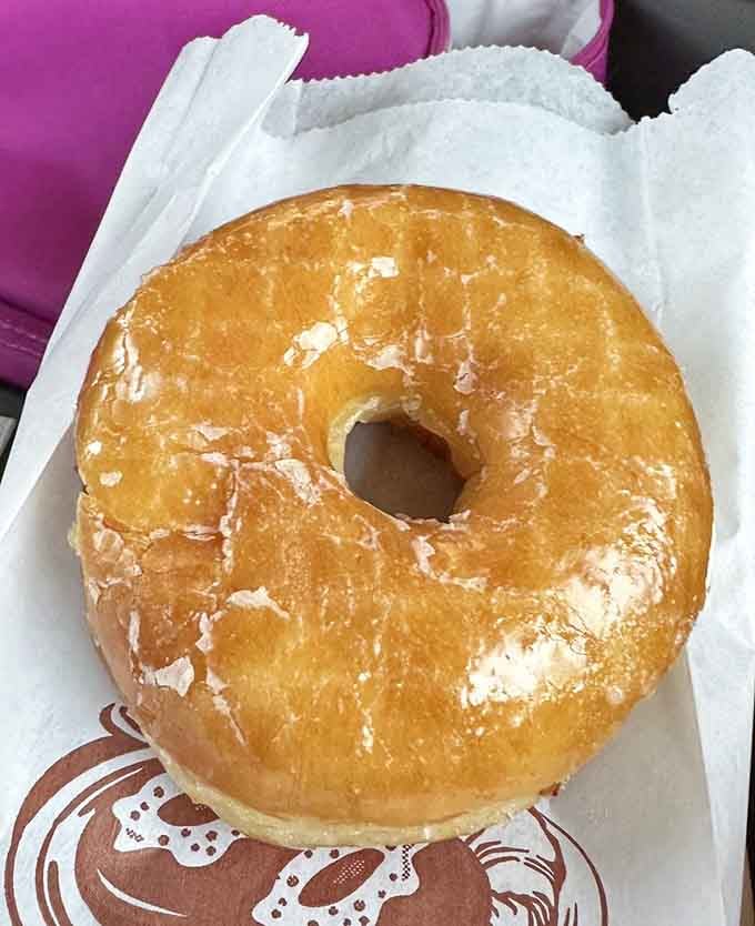 This glazed beauty proves that sometimes perfection doesn't need sprinkles, frosting, or fancy toppings to shine.