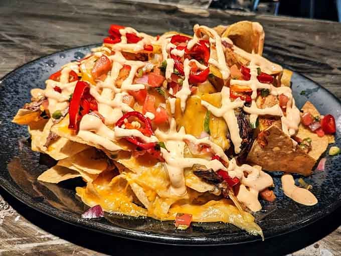 Tacos that look this good almost make you forget you're supposed to be playing ping pong afterward.