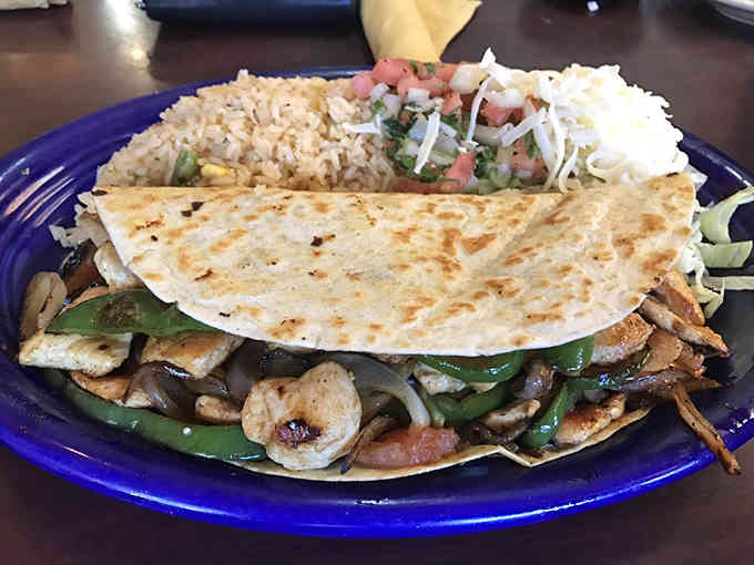 This quesadilla is stuffed with enough fajita goodness to make you forget you ever had other dinner plans.