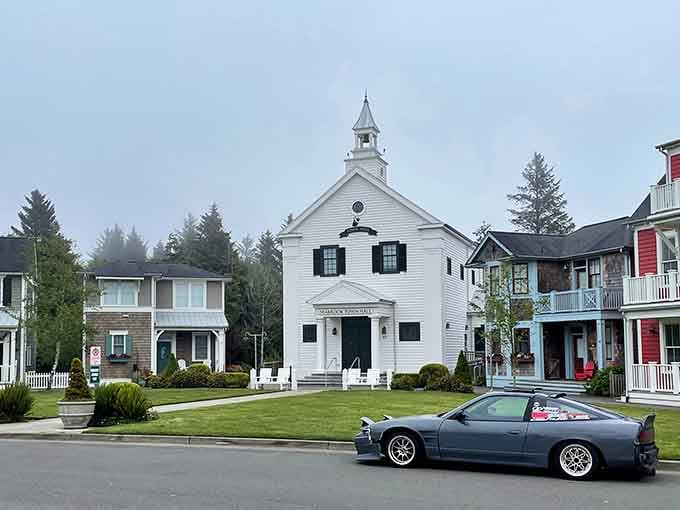 The town hall anchors the community with classic charm that would make any New England village jealous.