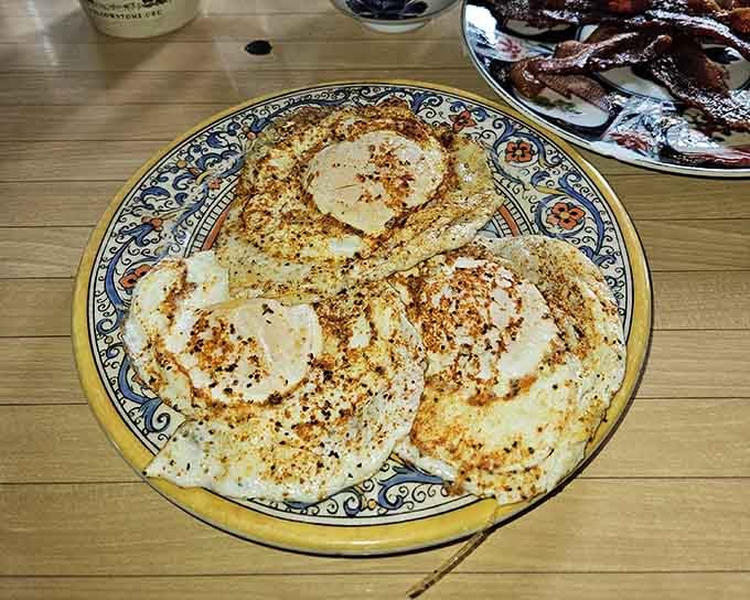 Golden biscuits swimming in creamy gravy, because sometimes breakfast needs to look like a warm, delicious hug on a plate.