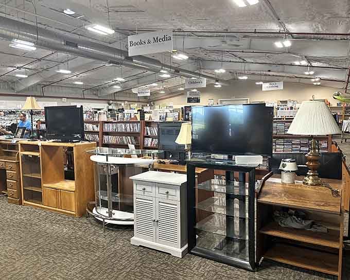 Clear signage and wide aisles mean you can actually find what you're looking for without a search party.