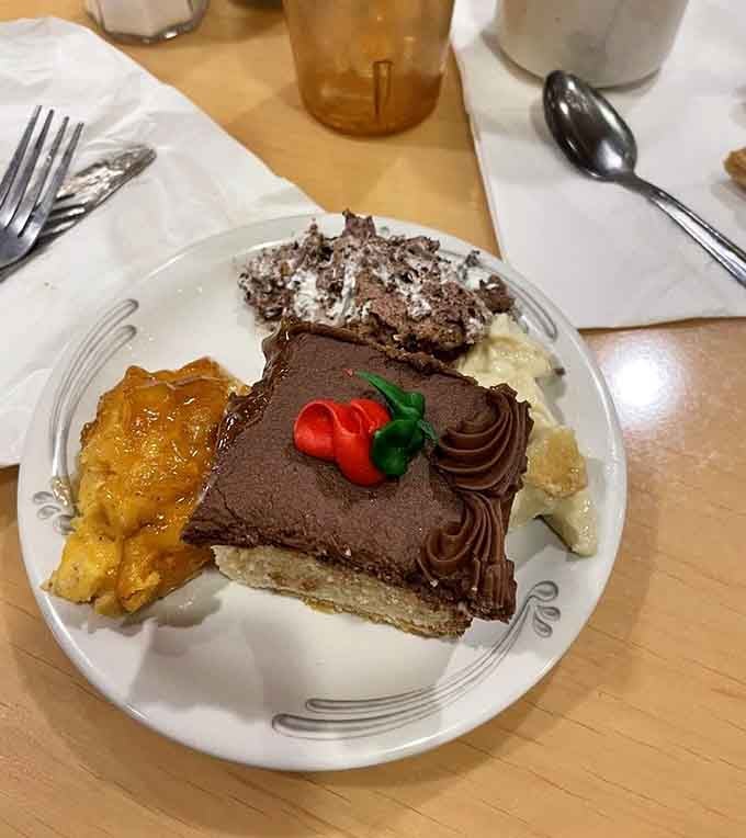 When desserts look this good, suddenly you remember you have a separate stomach just for sweets.