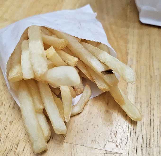 Golden fries that prove sometimes the simplest things in life are worth celebrating with extra napkins.