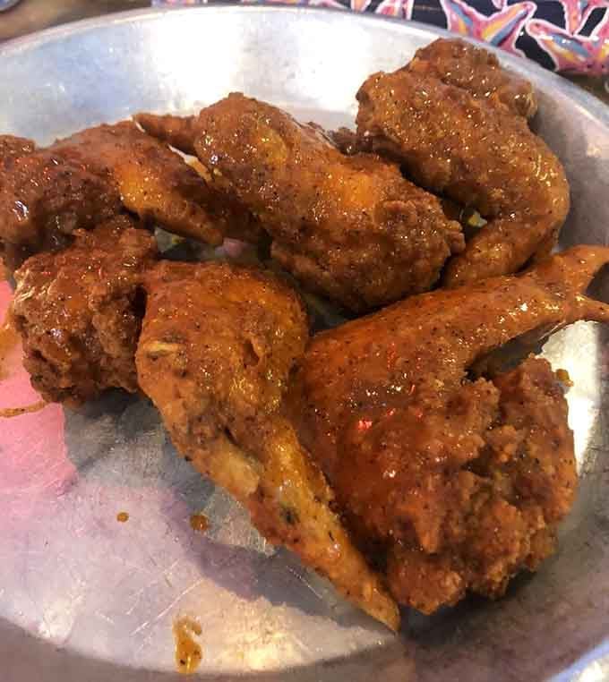 These golden wings prove that even oyster bars know their way around poultry perfection.