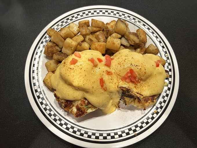 Chesapeake Benedict brings Maryland's finest to your morning plate, because crab cake belongs on everything, including breakfast.