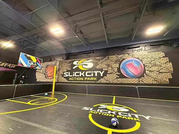 Because sometimes you need a full basketball court to settle who's really the family MVP.