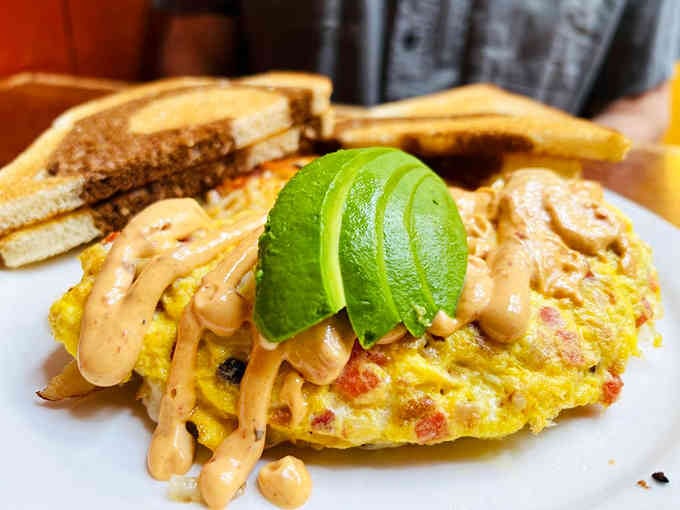 That southwestern omelet looks like it's about to change your entire perspective on what breakfast can be.