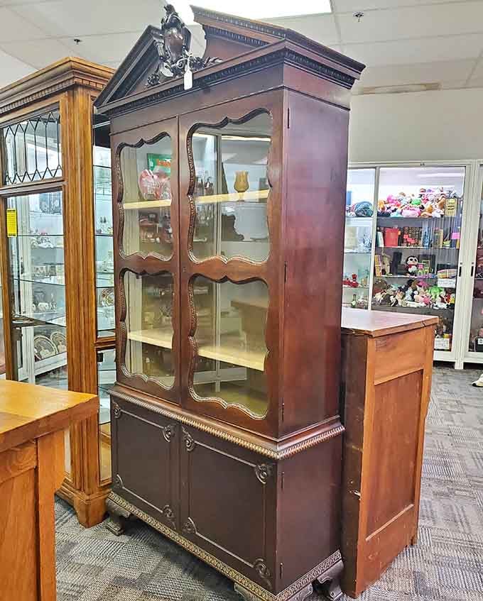This gorgeous wooden cabinet has survived longer than most modern furniture will last, proving craftsmanship never goes out of style.
