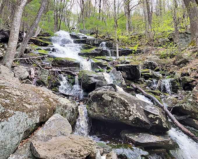 Multiple tiers of flowing water prove that sometimes the best things in life come in layers.