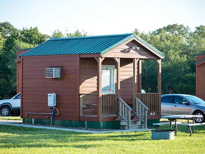 These cabins have real walls and actual doors, making you practically a glamping royalty without the pretension.