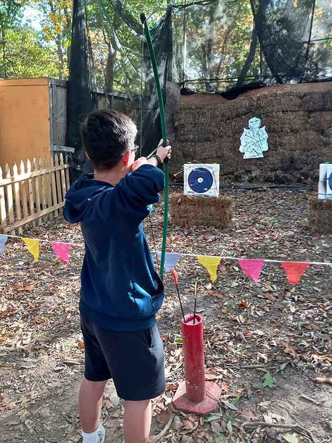 Channel your inner Robin Hood at the archery range, where hitting the target feels surprisingly more satisfying than expected.