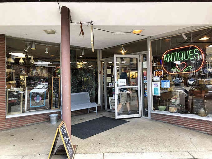 Behind this unassuming storefront lies a treasure trove where your grandmother's "junk" becomes someone else's prized possession.