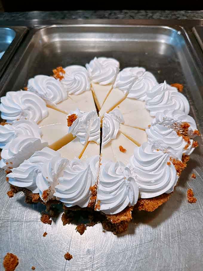 That fluffy whipped cream topping signals dessert time, because you absolutely saved room for something sweet, right?