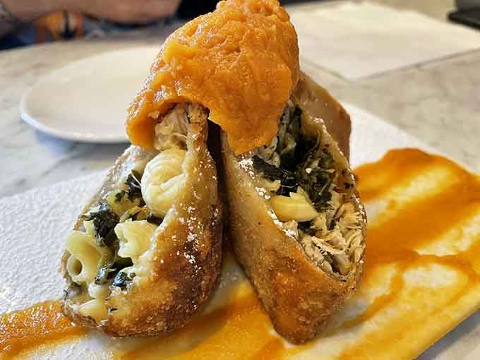 Southern egg rolls that look like they're ready to save your appetite from boring lunch options everywhere.