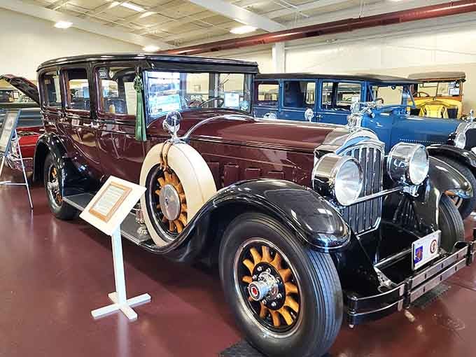 This elegant sedan's wooden wheels and pristine paint job prove craftsmanship was king long before planned obsolescence.