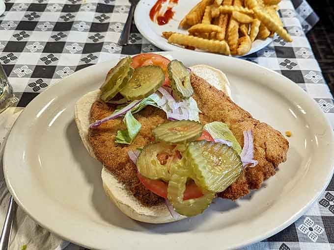 When your sandwich needs pickles as structural support, you know you've found something special and wonderfully ridiculous.