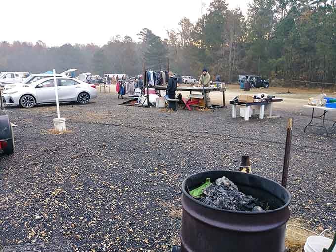Early morning at the market, when the mist still hangs and the best deals haven't been snatched up yet.