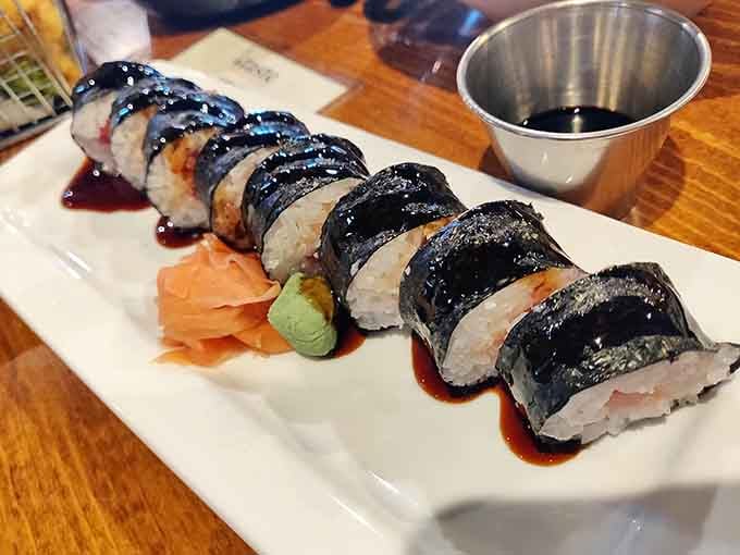 Perfectly rolled sushi that would make your Japanese exchange student friend from college nod with approval and respect.